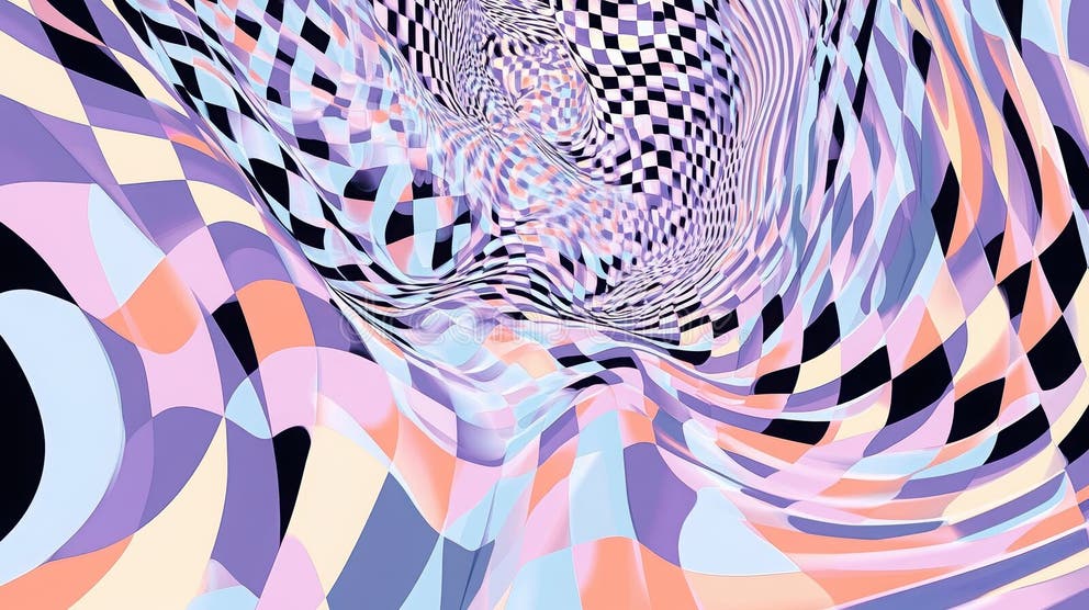 Mesmerizing Abstract Optical Illusion with Vibrant Colors and Swirling ...
