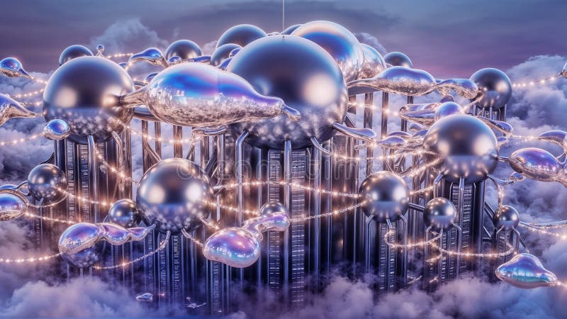 Cloud Storage of Data, Today S Advanced Technology Stock Illustration ...