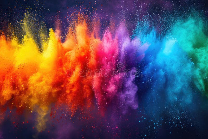 A Mesmerizing Abstract Representation of an Explosive Powder Burst ...