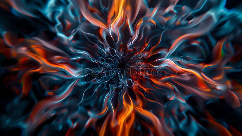 A Mesmerizing Abstract Swirl of Vibrant Colors, Blending Fiery Orange ...