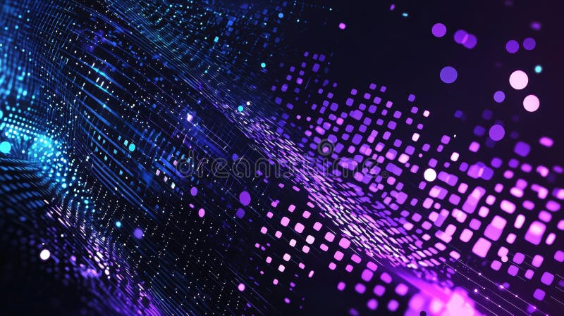 Mesmerizing Abstract Technology Background with Glowing Blue and Purple ...