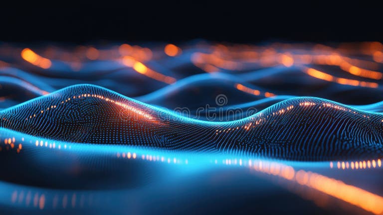 A Mesmerizing Abstract Visualization of Futuristic Data Waves ...