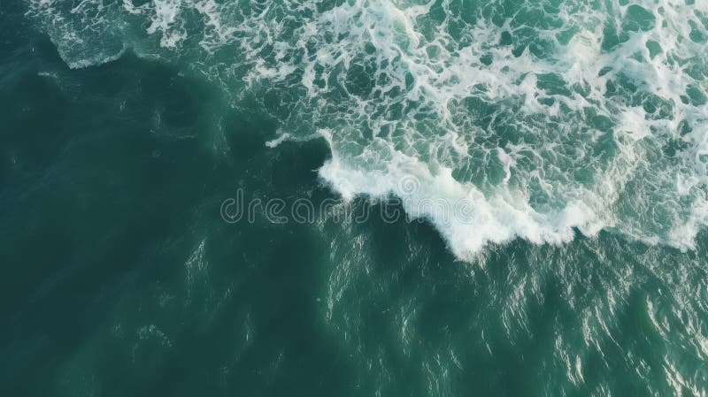 A Mesmerizing Aerial View of Ocean Waves in Motion Stock Illustration ...