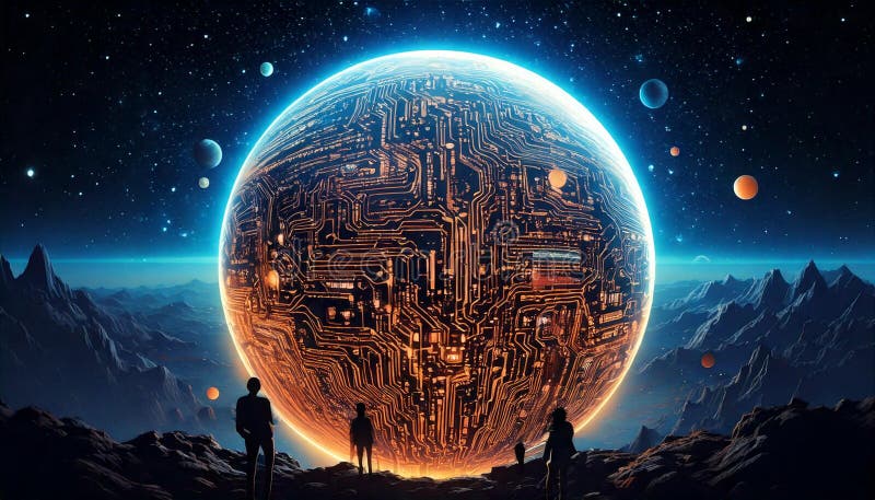 AI-Generated AI-Infused Celestial Circuit City – a Futuristic Vision of ...