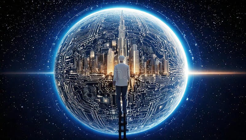 AI-Generated AI-Infused Celestial Circuit City – a Futuristic Vision of ...