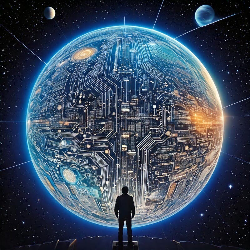AI-Generated AI-Infused Celestial Circuit City – a Futuristic Vision of ...
