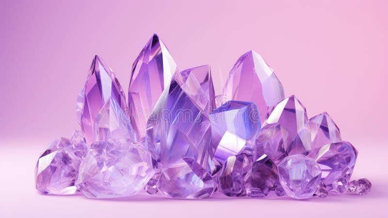 A Mesmerizing Amethyst Stone on a Gradient Background Stock ...