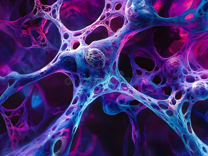 Mesmerizing Anatomical Fractal Study of Glowing Dystopian Bone Marrow ...