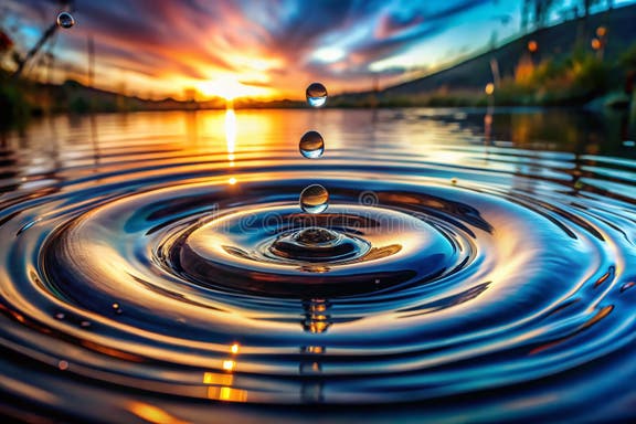 Mesmerizing Animated Water Drop Spiral a Dynamic Rotating Circle ...