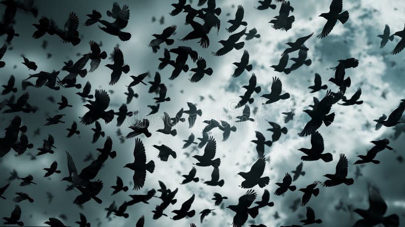 Mesmerizing Animation of a Flock of Birds, Showcasing the Underlying ...