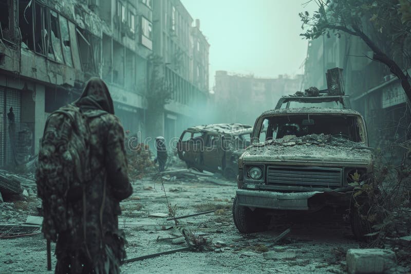 Mesmerizing Apocalypse Zombie Scene. Generate Ai Stock Image - Image of ...