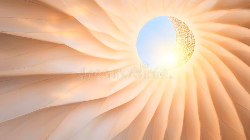 A Mesmerizing Architectural Ceiling with Radiant Crescent-shaped ...