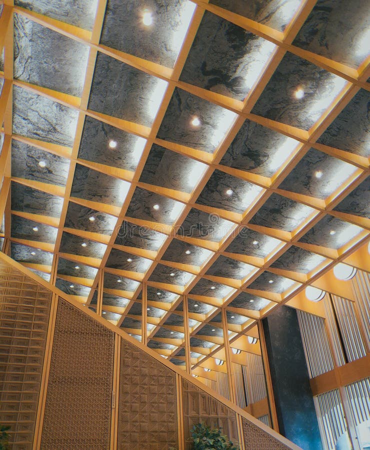 Mesmerizing Architecture of a Ceiling Stock Photo - Image of restaurant ...