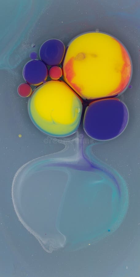 Colorful Abstract Bubbles Create a Vibrant Display in a Liquid Medium ...