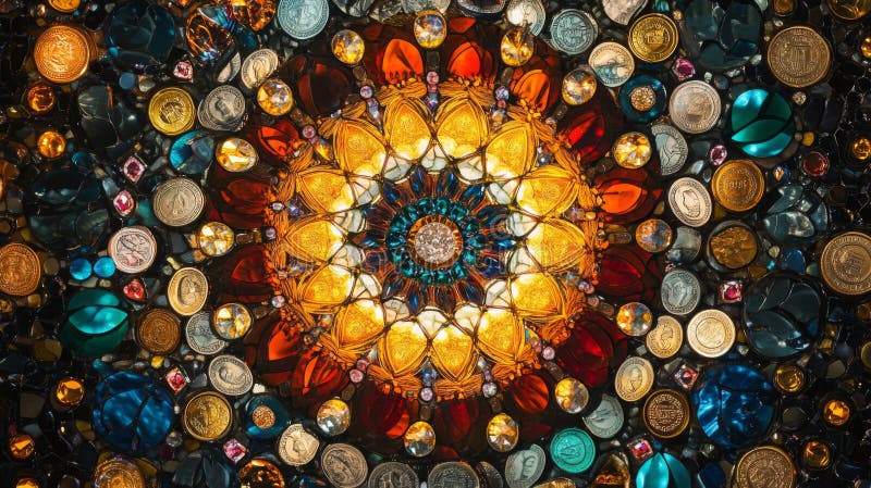 A Mesmerizing Array of Colorful Gems Forms a Stunning Mandala of Light ...