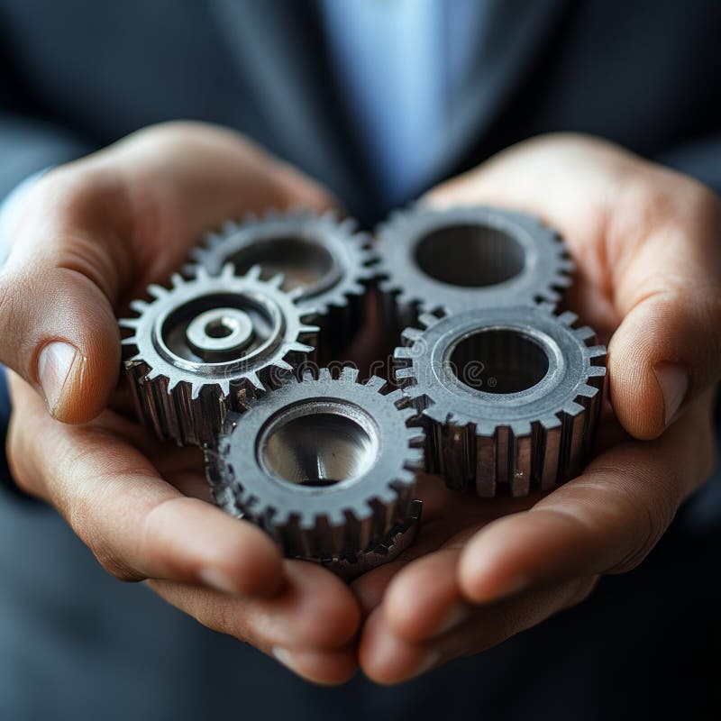 Teamwork Gears stock illustration. Illustration of mechanics - 334523753