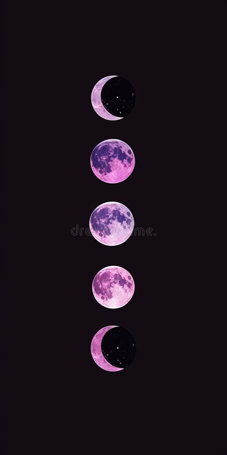 Celestial Moon Phases stock illustration. Illustration of cosmos ...
