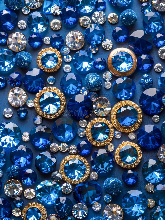 A Mesmerizing Array of Sparkling Blue and Silver Jewels a Collection of ...
