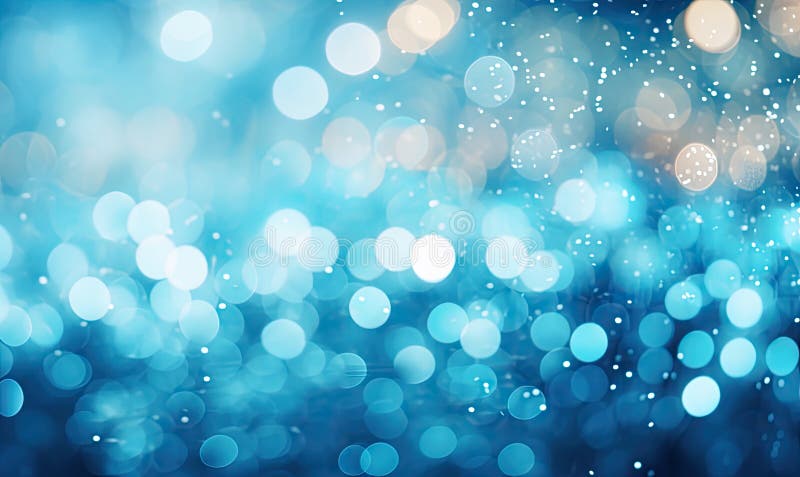 Mesmerizing Array of Twinkling Blue Bokeh Lights. AI Generative Stock ...