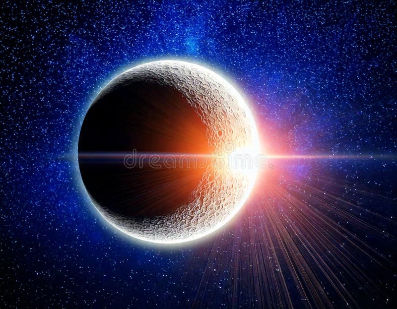 The Spiraling Beauty of the Black Moon Stock Illustration ...