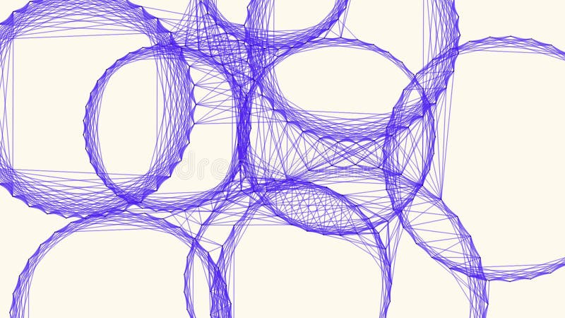 Interconnected Floating Circles in a Surreal Drawing Stock Video ...