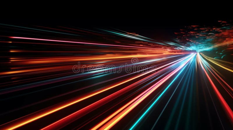 Mesmerizing Backdrop of Dynamic Speed Light Trails, Ideal for Adding a ...