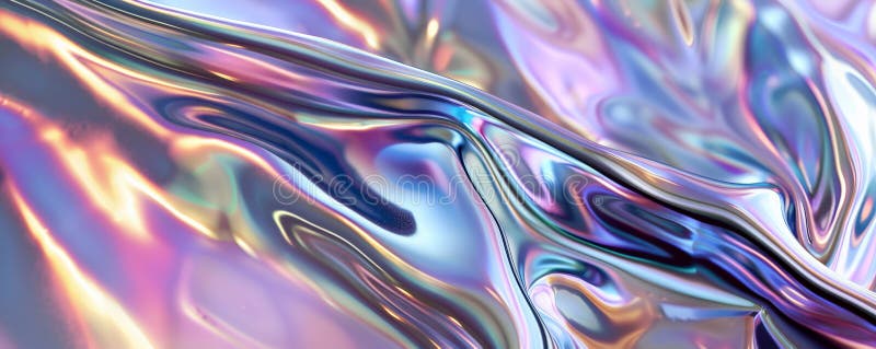A Mesmerizing Backdrop Featuring Liquid Metal in Iridescent Hues ...