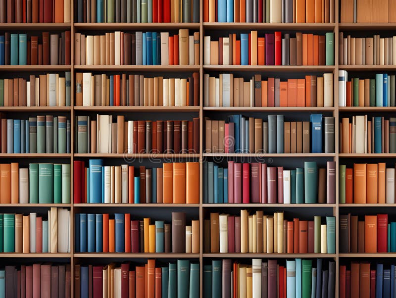 Multicolored Array of Books Creating a Captivating Background ...