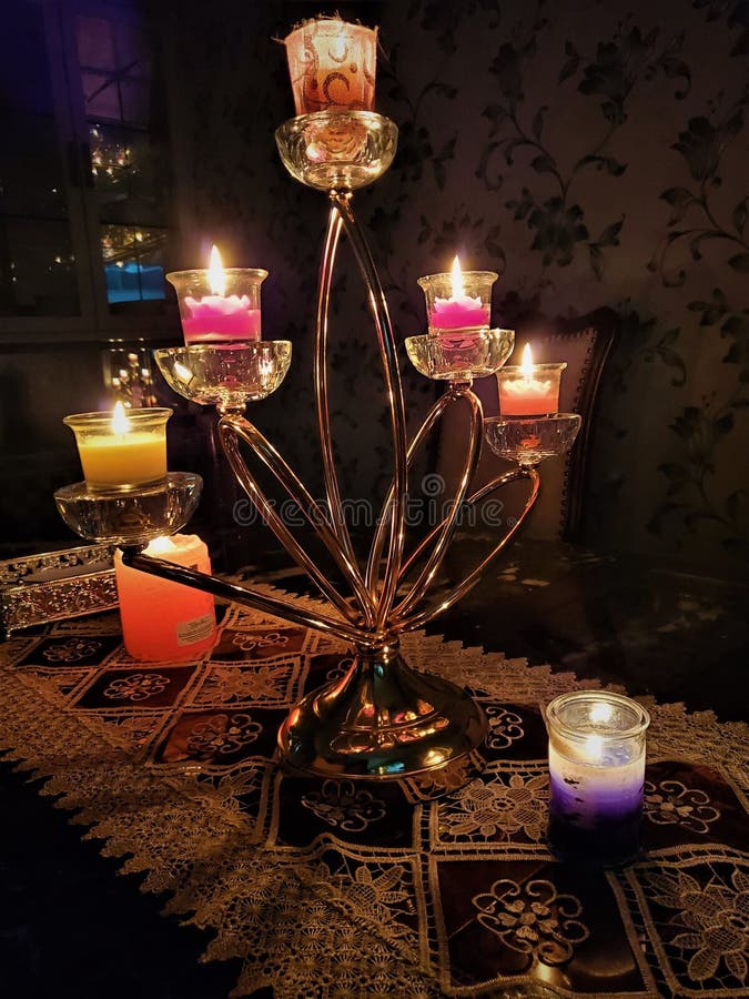 Mesmerizing Beauty of Multiple Candles. Stock Photo - Image of ...