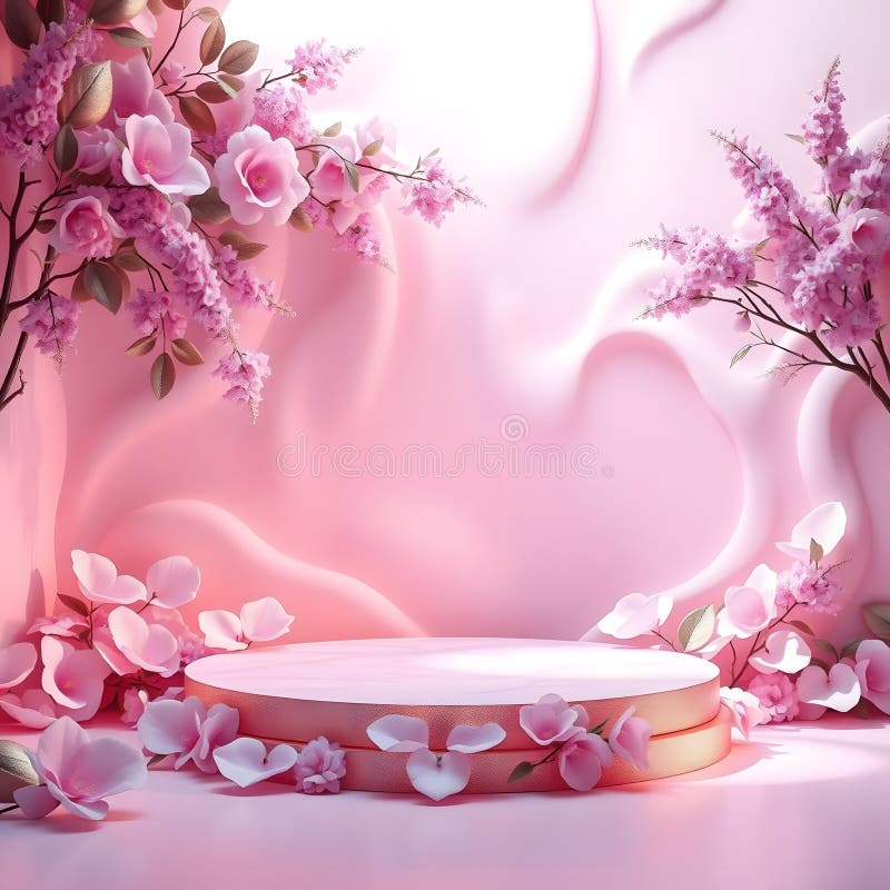 Mesmerizing Beauty Stage: Organic Botanical Textures in Hyper-Realistic ...