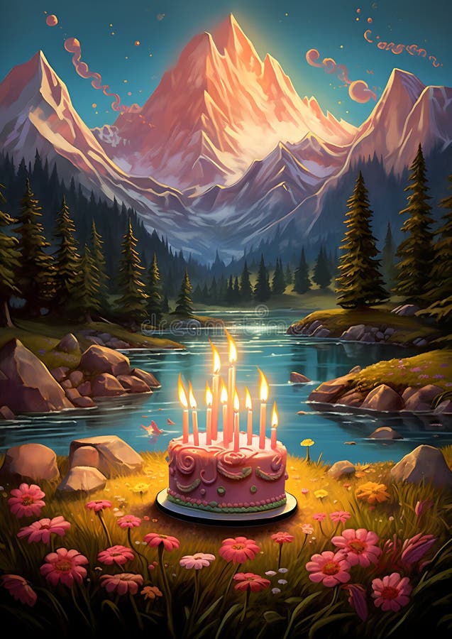 Mesmerizing Birthday Party Backdrops Stock Illustration - Illustration ...