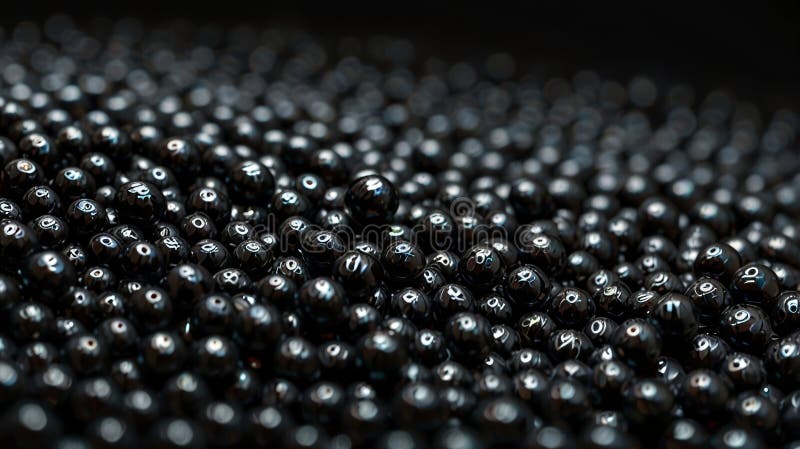 Mesmerizing Black Bead Texture, Thousands of Sparkling Spheres Stock ...