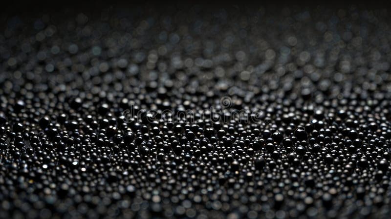 Mesmerizing Black Bead Texture, Thousands of Sparkling Spheres Stock ...
