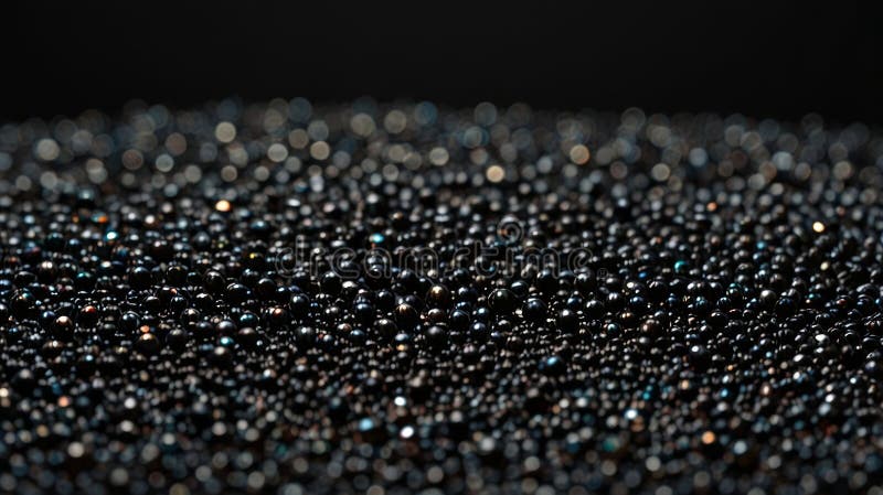 Mesmerizing Black Bead Texture, Thousands of Sparkling Spheres Stock ...