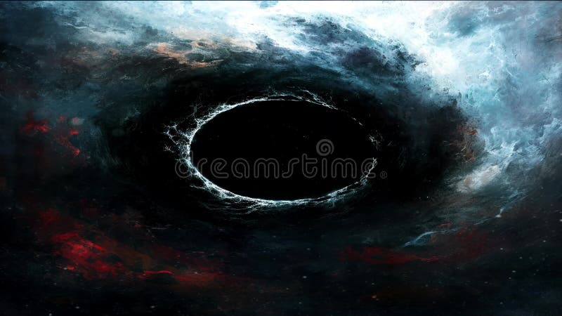 A Mesmerizing Black Hole Floating in Space with a Circle of Glowing ...