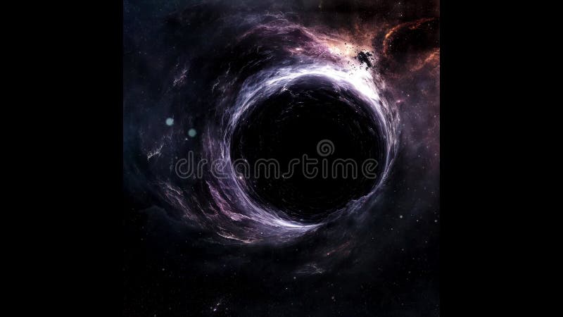 A Mesmerizing Black Hole Floating in Space with a Circle of Glowing ...