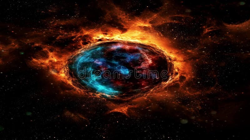 A Mesmerizing Black Hole Floating in Space with a Circle of Glowing ...