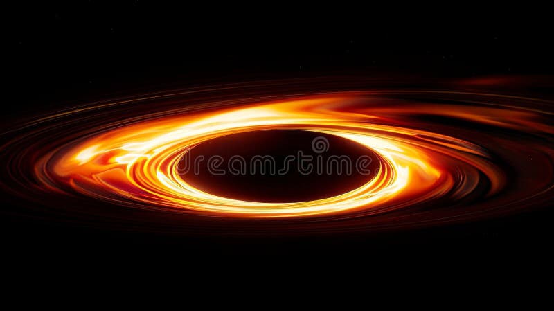 A Mesmerizing Black Hole Ring with Glowing Edges on a Dark Backdrop ...