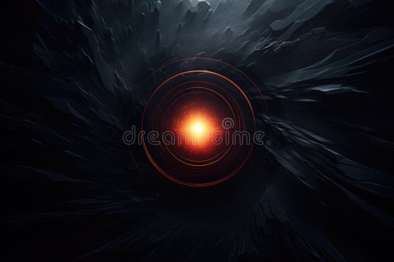 A Mesmerizing Black and Red Vortex with a Glowing Light in the Center ...
