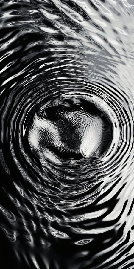 Mesmerizing Black and White Abstract Ripple Pattern in Water Stock ...