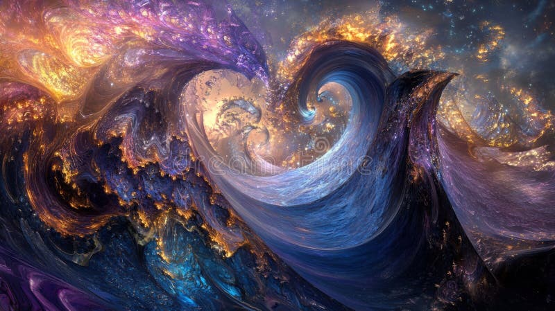 A Mesmerizing Blend of Colors and Textures Captures a Cosmic Wave-like ...
