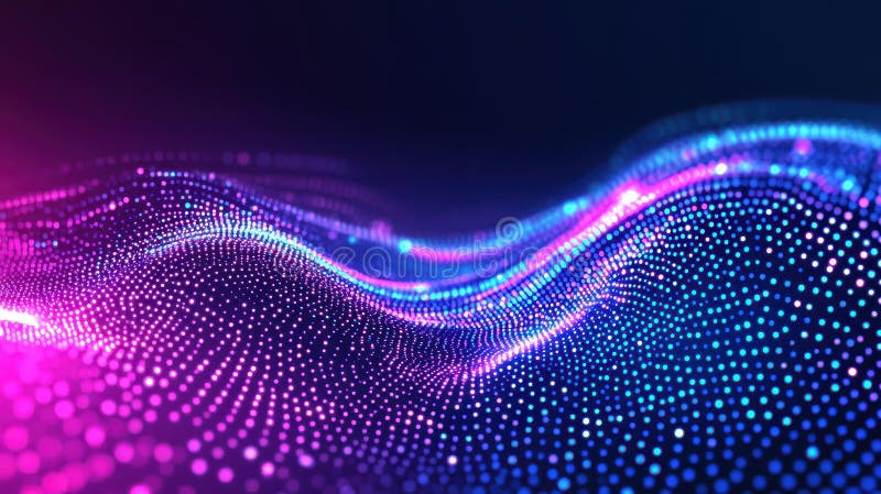 A Mesmerizing Blend of Dynamic Particles and Glowing Dots Creates a ...