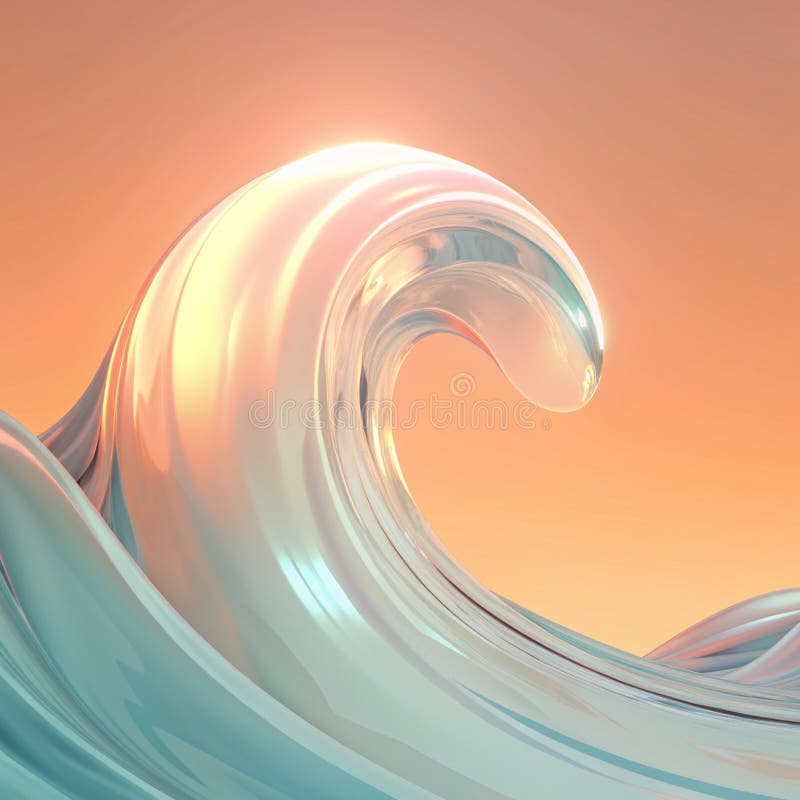 Ethereal Waves of Color stock illustration. Illustration of dynamic ...