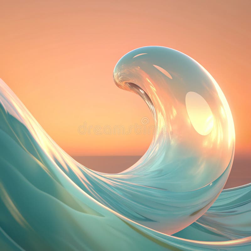 Ethereal Waves of Color stock illustration. Illustration of flow ...