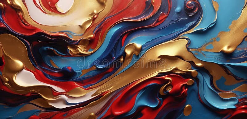 A Mesmerizing Blend of Fluidity and Vibrant Colors in an Abstract ...