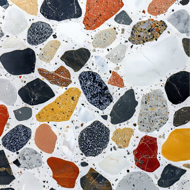 A Mesmerizing Blend of Shapes and Colors, the Abstract Terrazzo Design ...