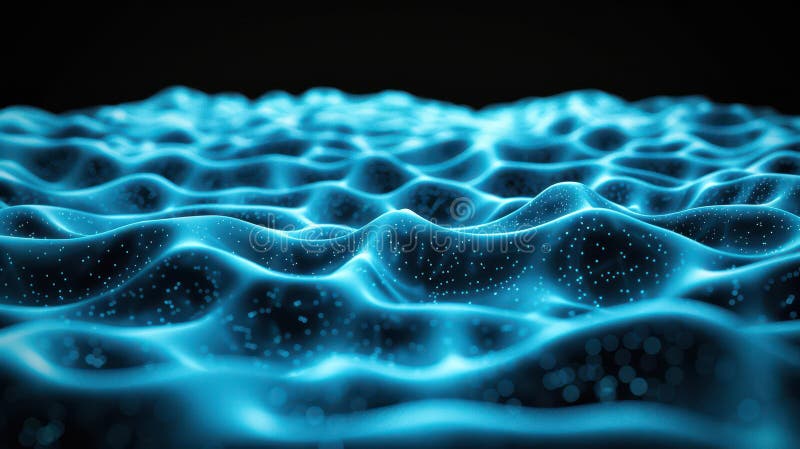 Mesmerizing Blue Digital Wave Animation for Tech Concepts. Virtual ...