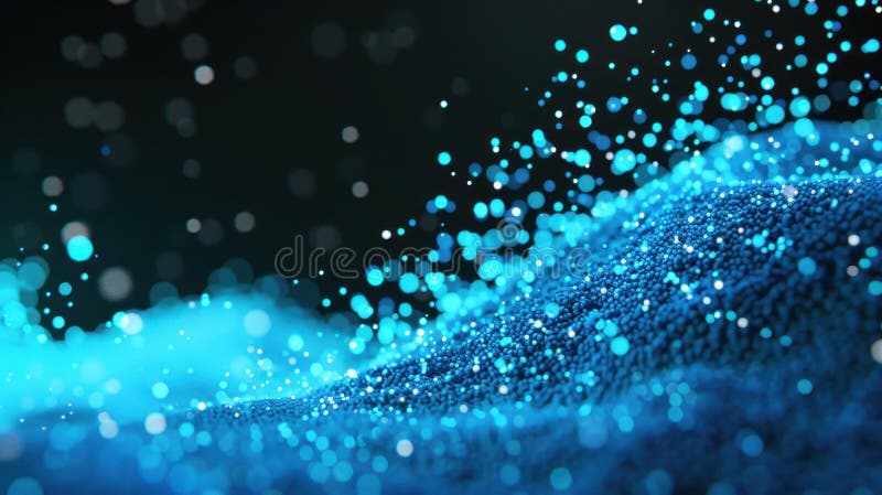 Mesmerizing Blue Digital Wave Animation for Tech Concepts. Virtual ...
