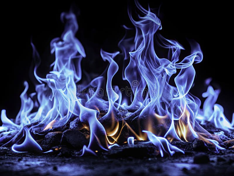 Mesmerizing Blue Fire on a Black Canvas Stunning TiltShift Photography ...