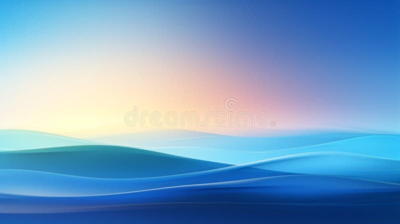 Mesmerizing Blue Gradient, Symphony of Colors Stock Illustration ...